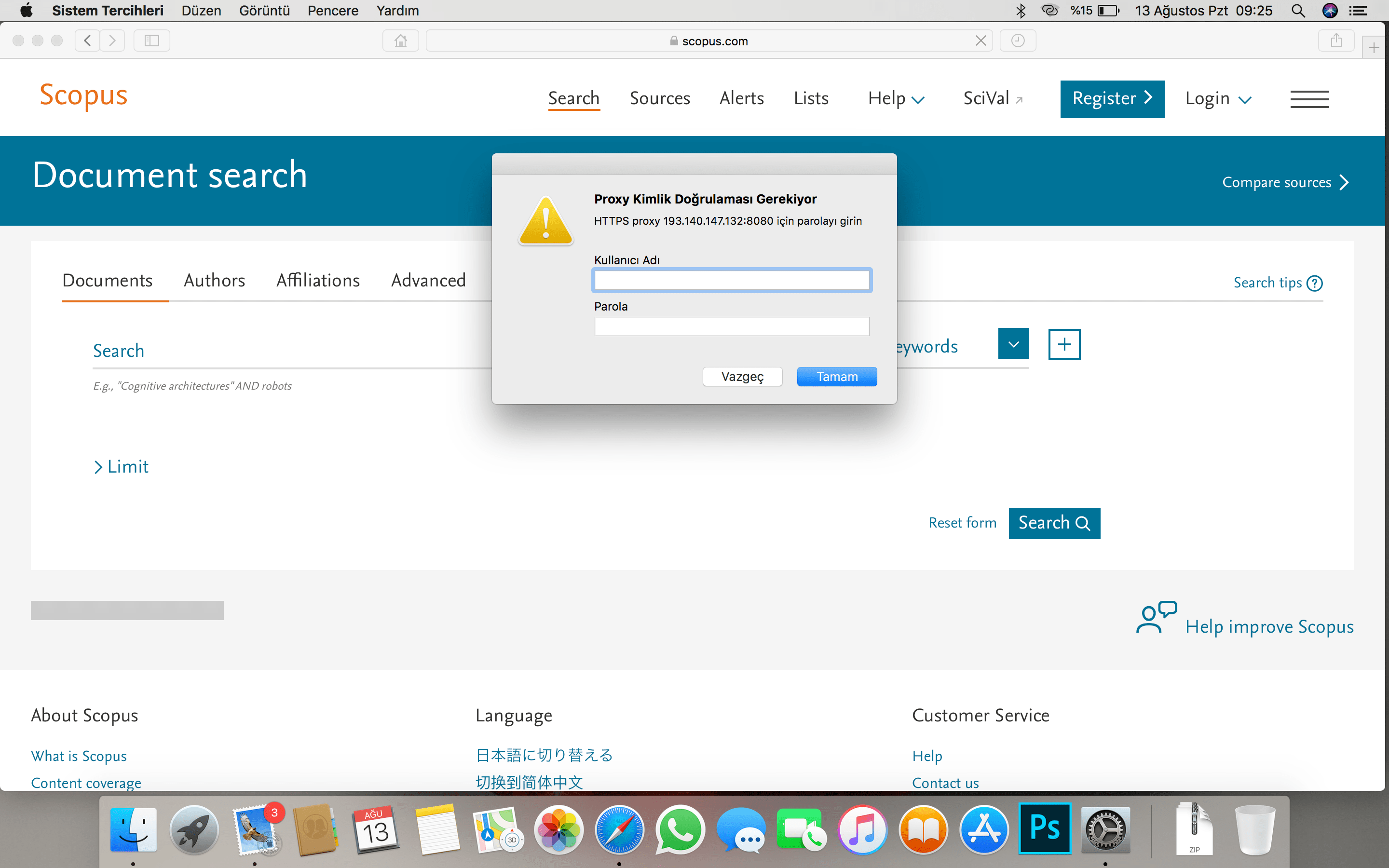 MAC (Safari) İçin Proxy Ayarları